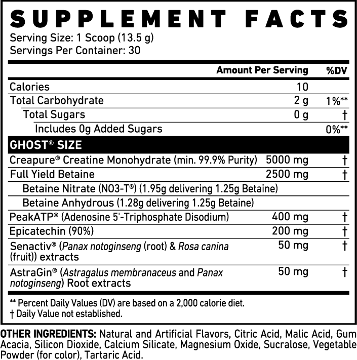 GHOST® SIZE V3 | 'NATTY' | CREATINE MUSCLE BUILDING SUPPLEMENT – GHOST UK